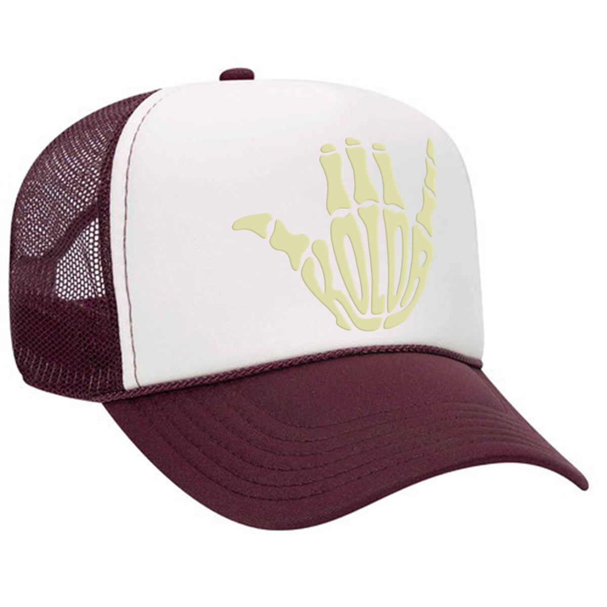 Koloa Shaka Skeleton Foam Trucker Hat | Koloa Surf Company